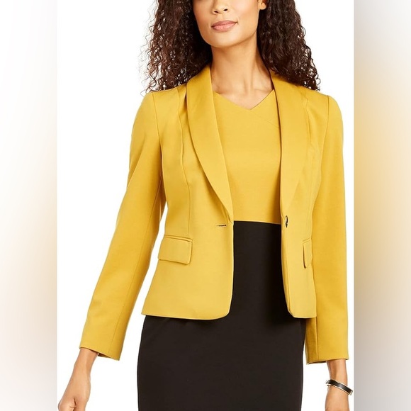 Kasper | Jackets & Coats | Kasper Yellow Womens Blazer Sz6 | Poshmark